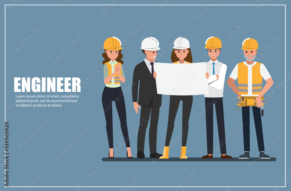 Technician and builders and engineers and mechanics and Construction ...