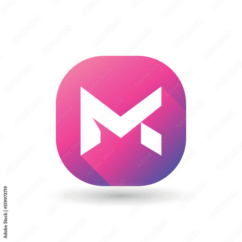 Letter M Logo, Mobile App Logo Stock Vector | Adobe Stock