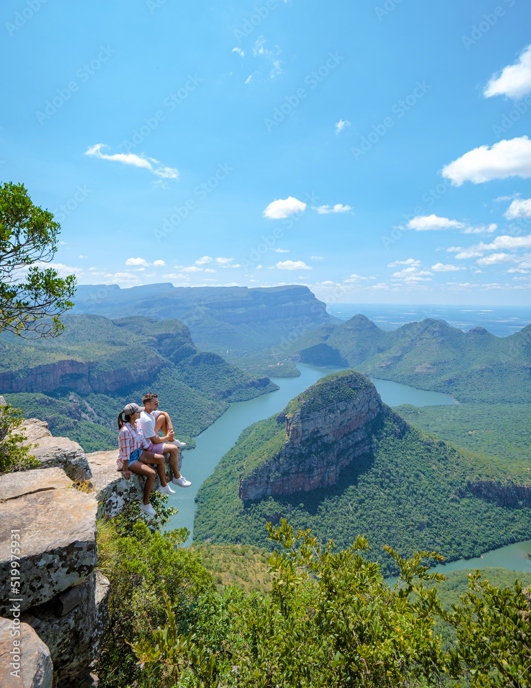 Panorama Route South Africa, Blyde river canyon with the three ...
