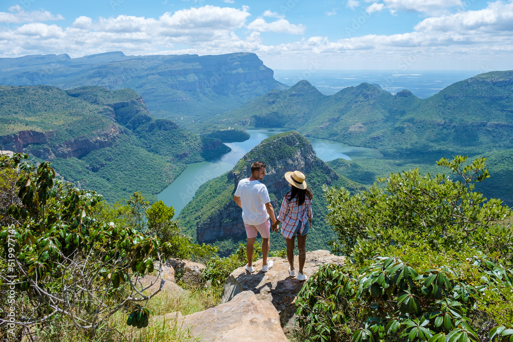 Panorama Route South Africa, Blyde river canyon with the three ...