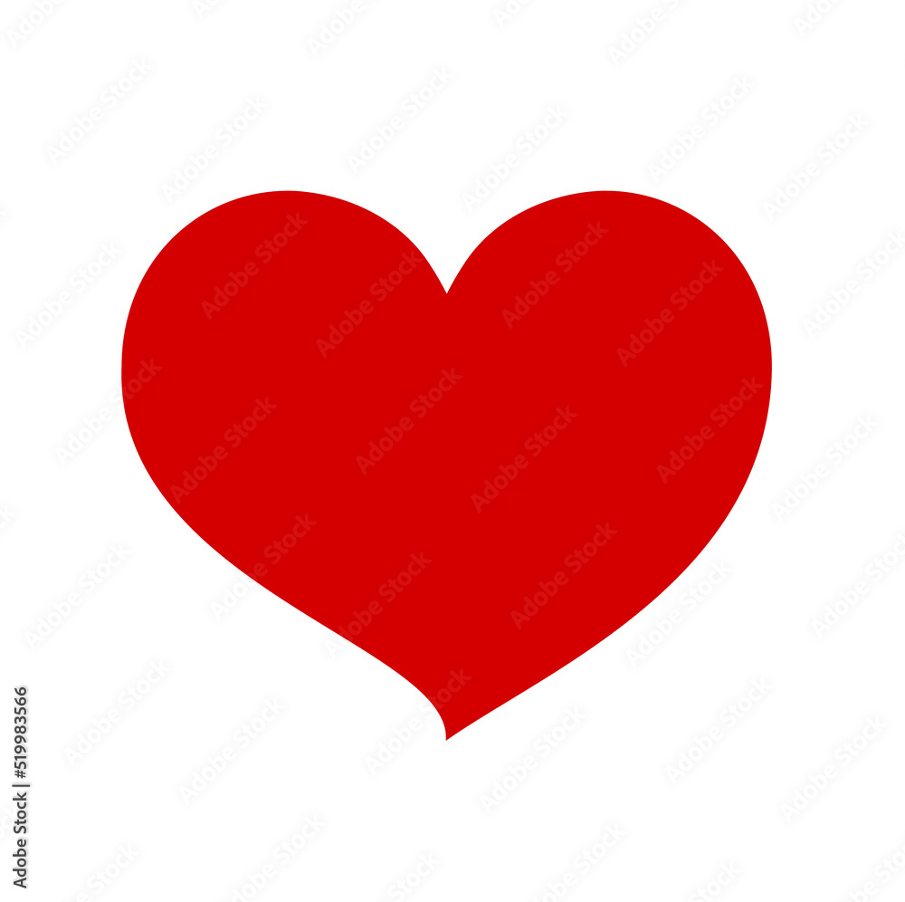 Red vector heart shape stencil silhouette drawing.I Love you symbol ...