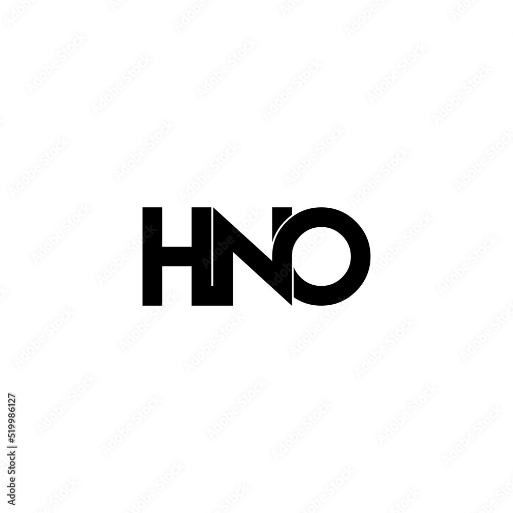 hno letter original monogram logo design Stock Vector | Adobe Stock