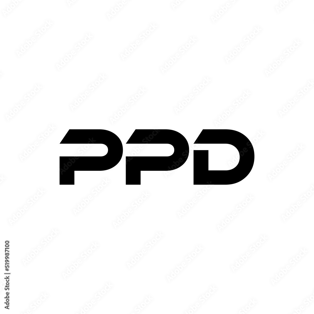 PPD letter logo design with white background in illustrator, vector ...