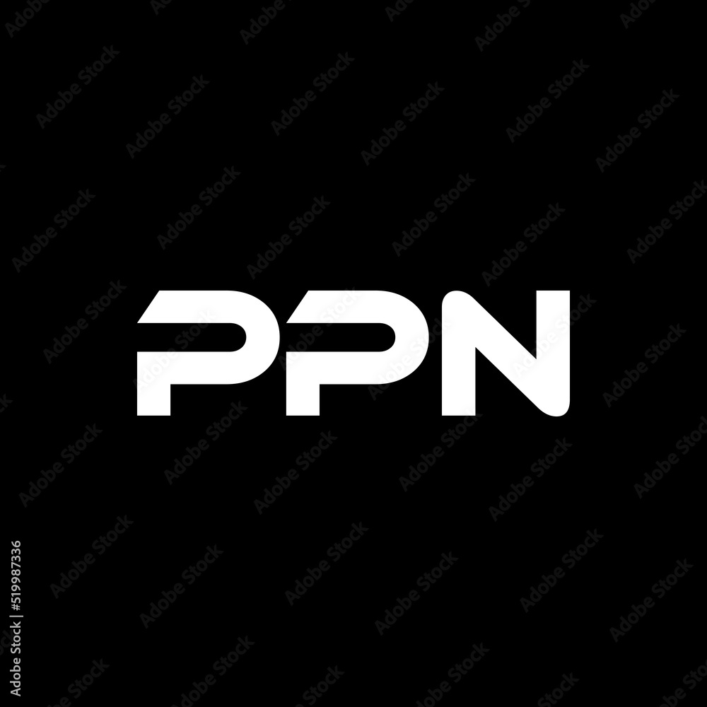 PPN letter logo design with black background in illustrator, vector ...