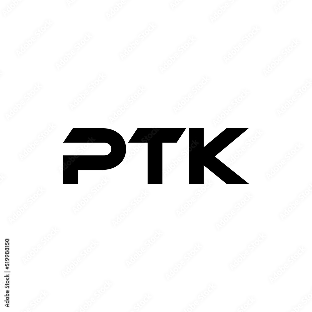 PTK letter logo design with white background in illustrator, vector ...
