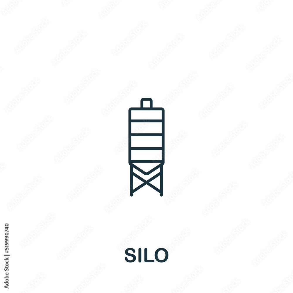 Silo icon. Monochrome simple Silo icon for templates, web design and ...