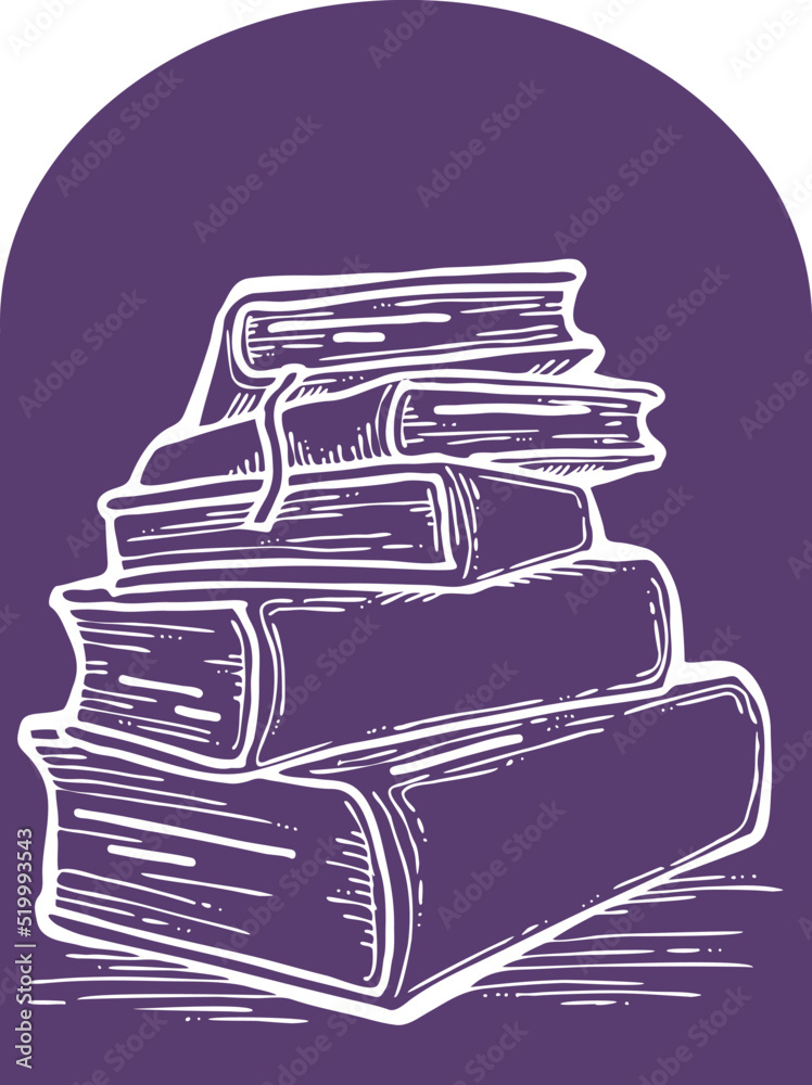 Books for school study or university education, writing diploma ...