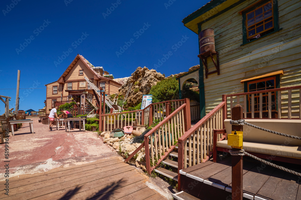 Popeye Village, Malta - July 9, 2022: Images of Popeye Village. Popeye ...
