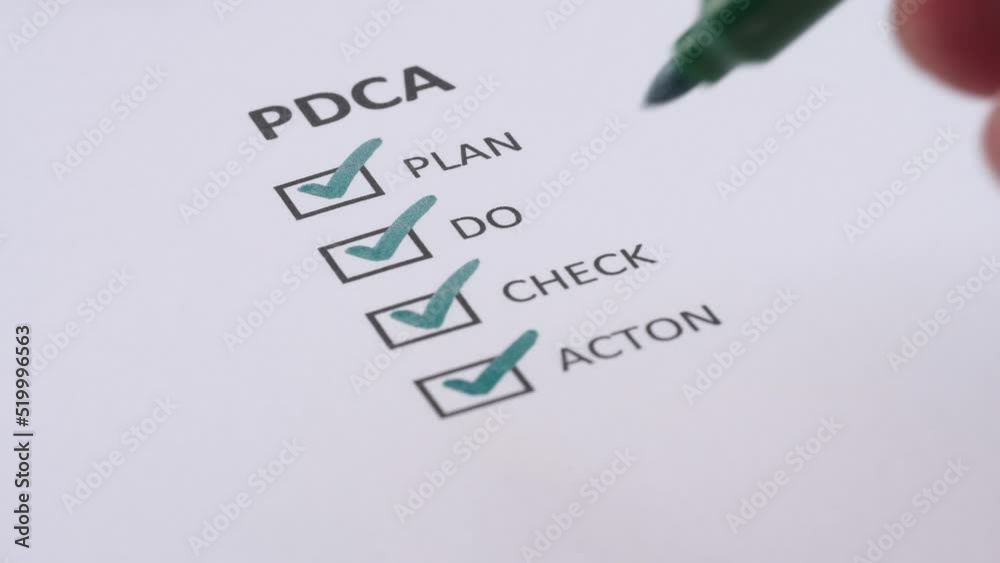 PDCA or PLAN, DO, CHECK, ACTION Business Management Concept ...