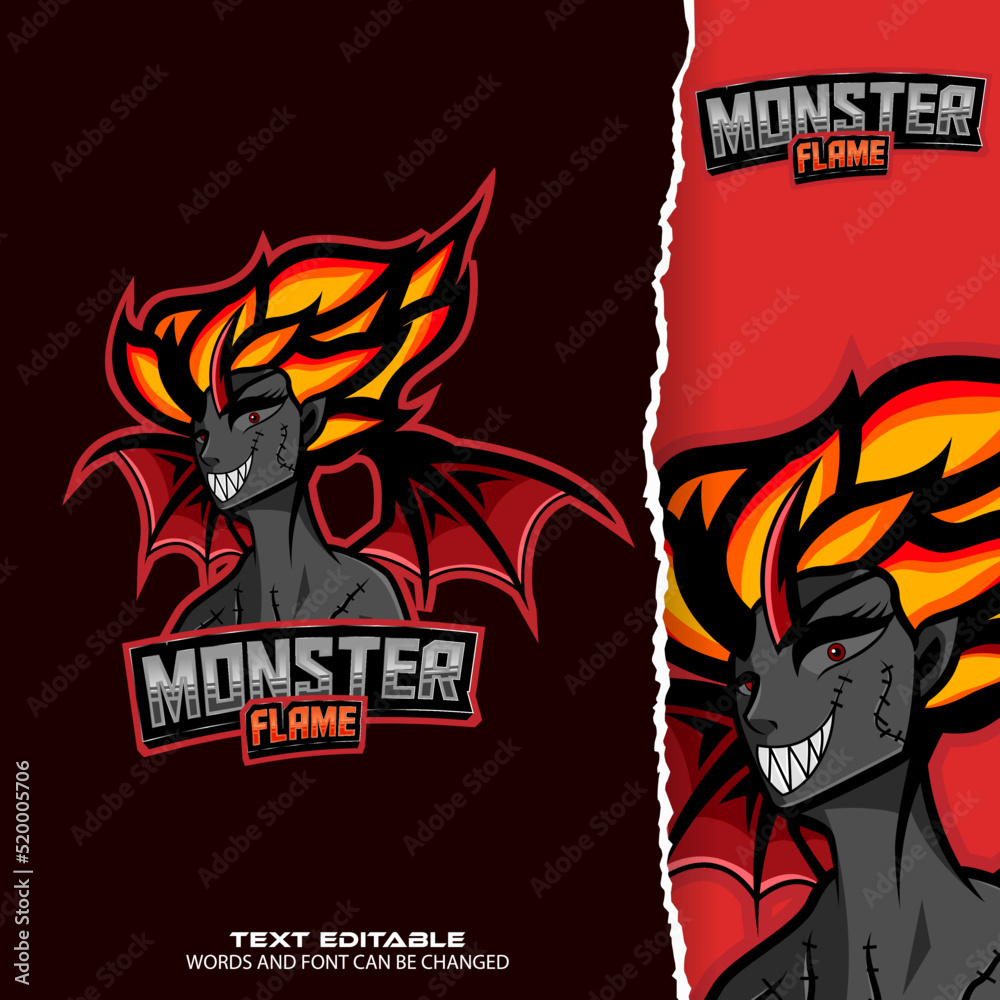 monster esport logo - premium vector Stock Vector | Adobe Stock