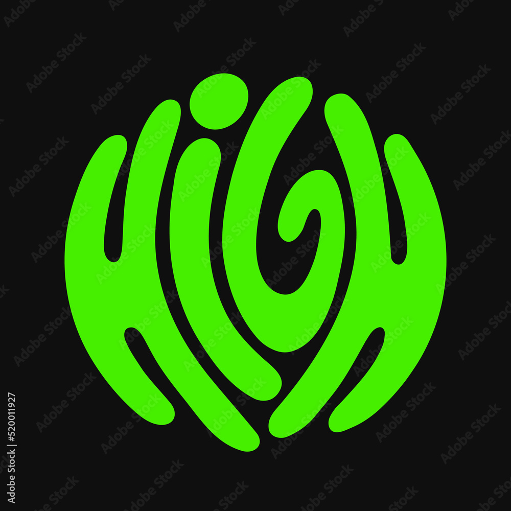 High circle quote,text logo. Vector hand drawn lettering cartoon ...