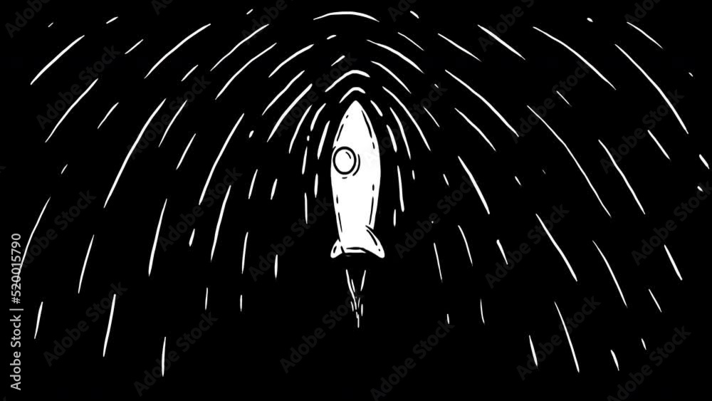 Looped 4K animated video. Stop motion animation for Cosmonautics Day ...