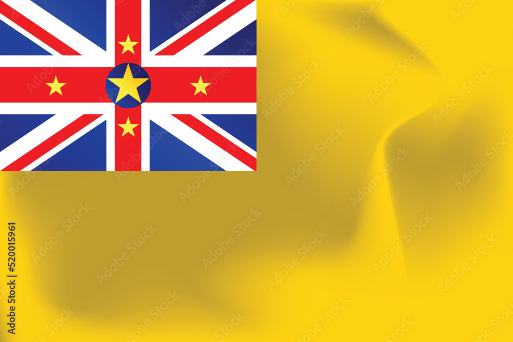 National flag of Niue. Realistic pictures flag. Stock Vector | Adobe Stock