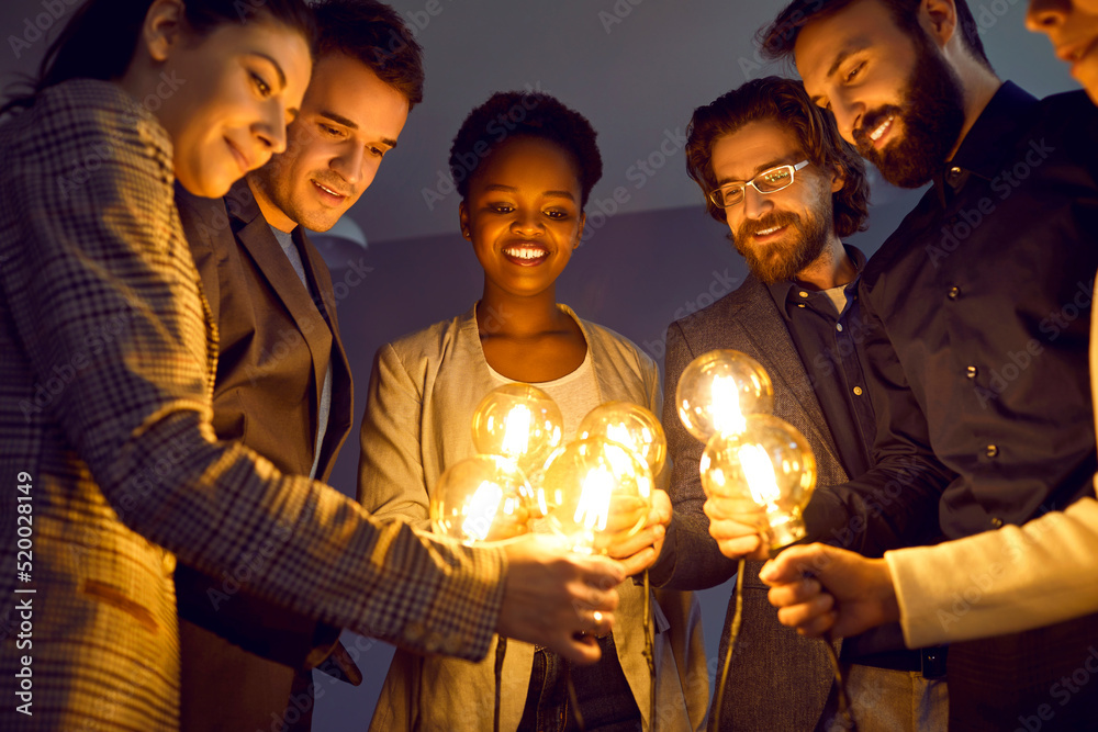 Multiracial business team sharing ideas, inspiration and creative ...