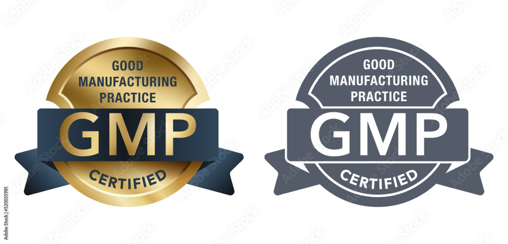GMP certified badge. Good manufacturing practices Stock Vector | Adobe ...