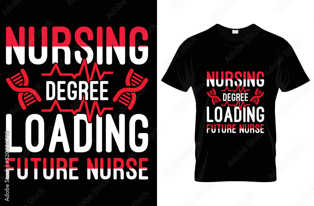 Nurse t-shirt design vector and typography templet Stock Vector | Adobe ...