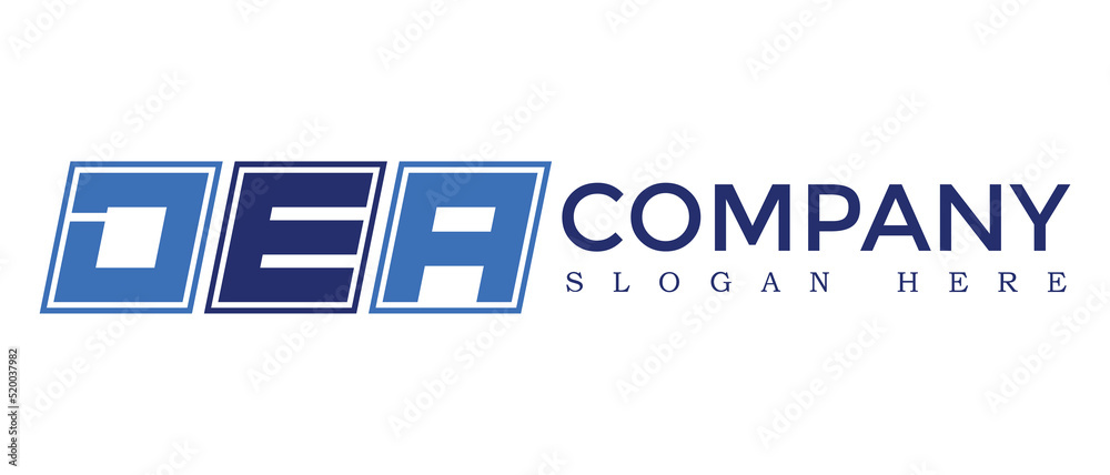 DEA three Letter Rounded rectangle boxes shape element symbol digital ...