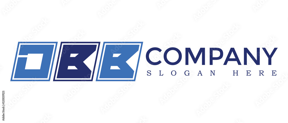 DBB three Letter Rounded rectangle boxes shape element symbol digital ...