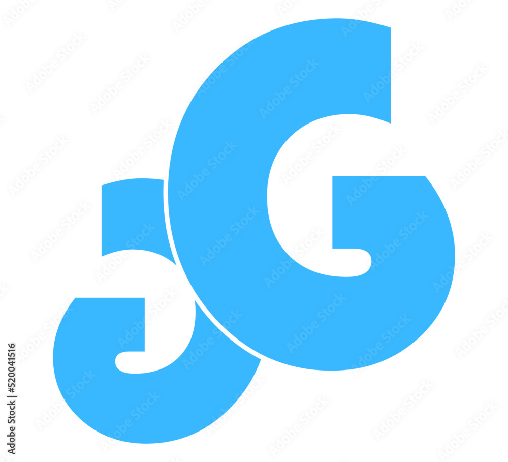 Vector logo. Abstraction. Art design. Figure. Symbol and letter G. Sign ...