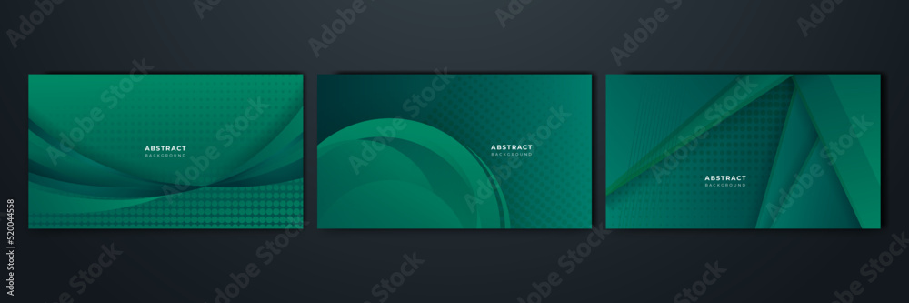 Modern dark green abstract geometric background wallpaper design ...