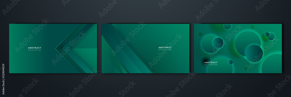 Modern dark green abstract geometric background wallpaper design ...