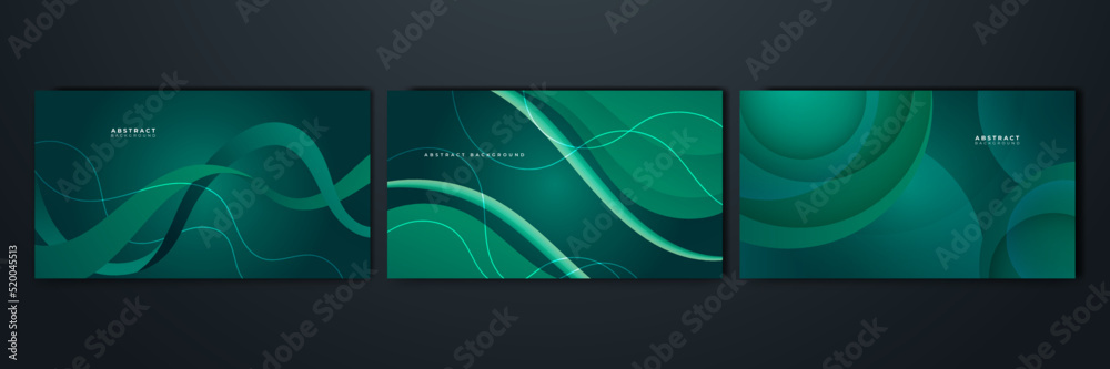 Modern dark green abstract geometric background wallpaper design ...