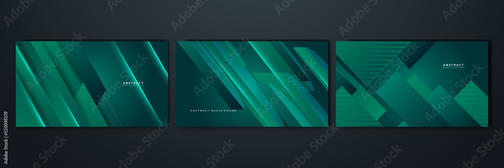 Modern dark green abstract geometric background wallpaper design ...