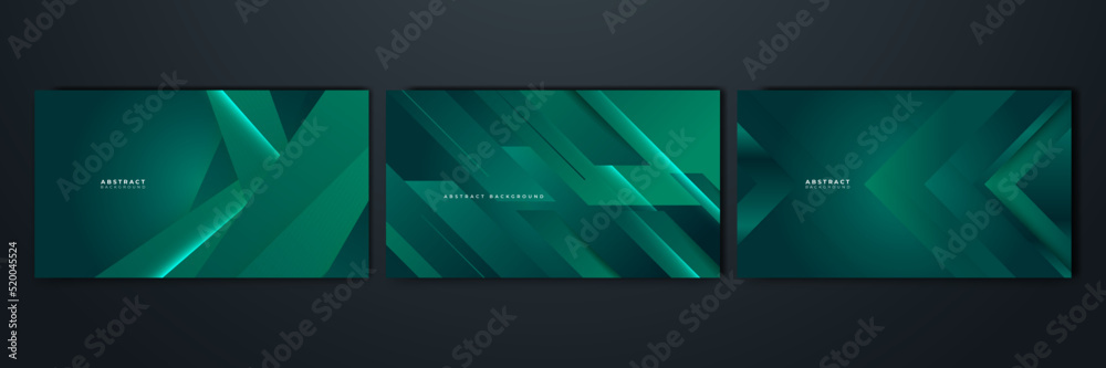 Modern dark green abstract geometric background wallpaper design ...