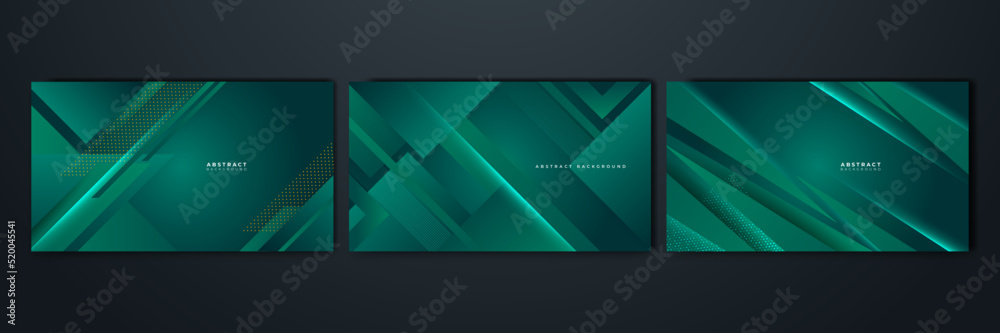 Modern dark green abstract geometric background wallpaper design ...