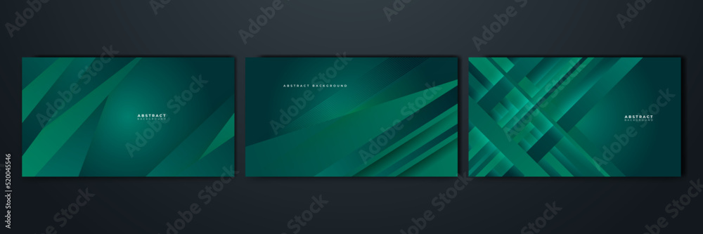 Modern dark green abstract geometric background wallpaper design ...