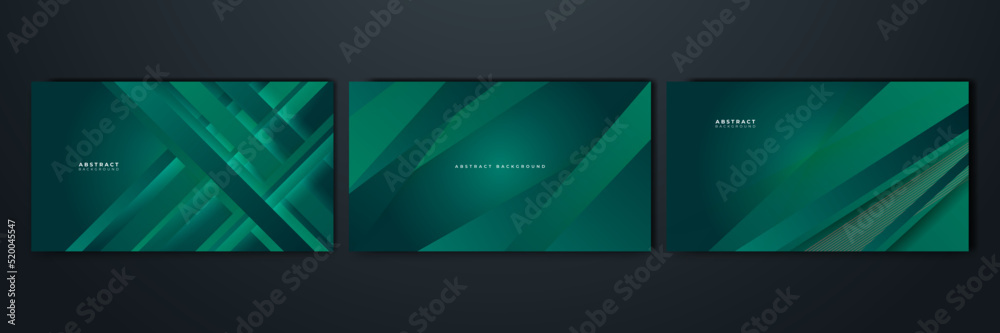 Modern dark green abstract geometric background wallpaper design ...
