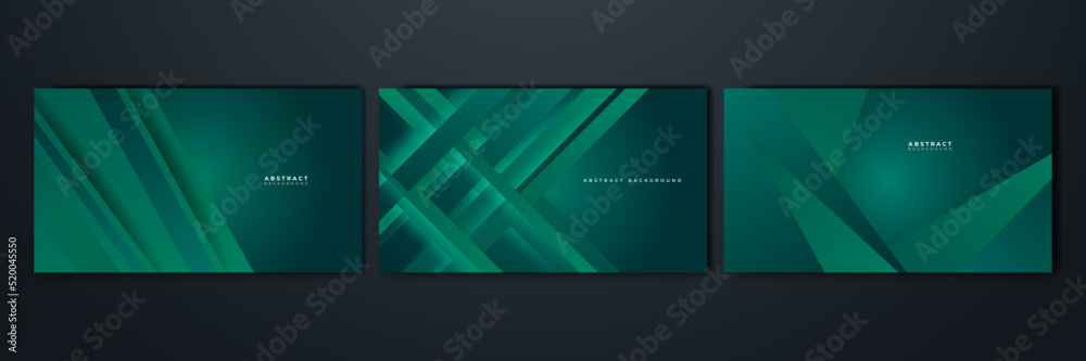 Modern dark green abstract geometric background wallpaper design ...