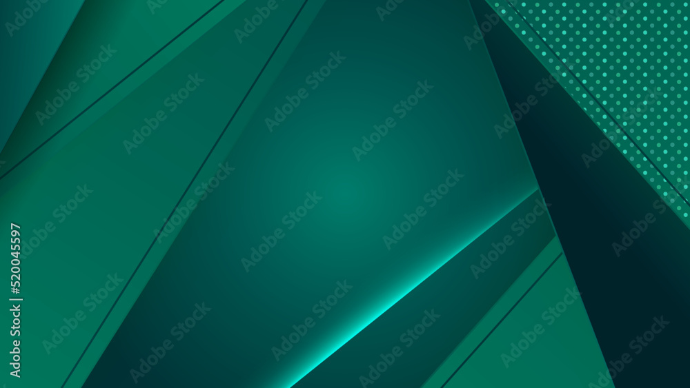 Modern dark green abstract geometric background wallpaper design ...