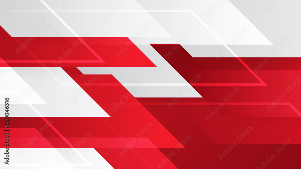 Abstract red and white geometric gradient background Stock Vector ...