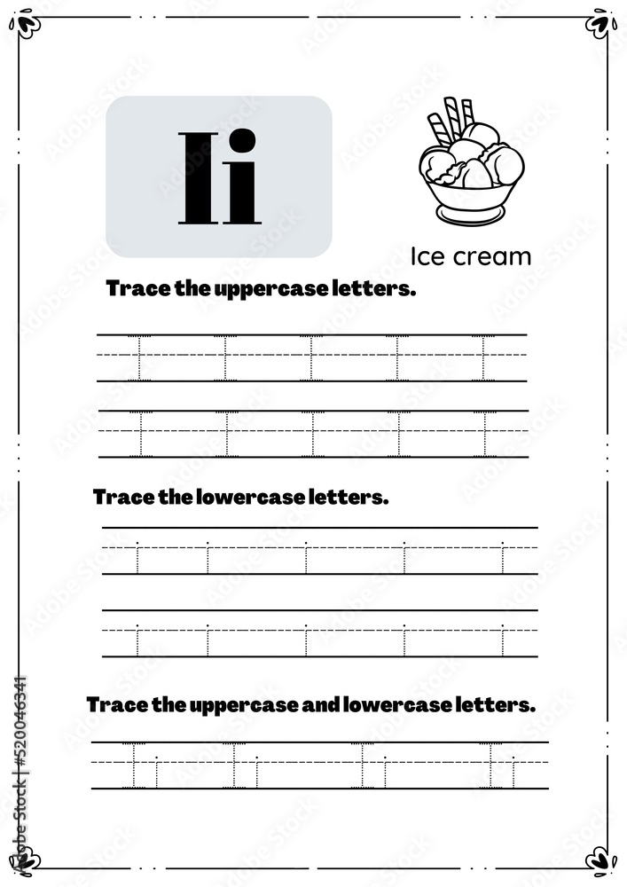 High Resolution Letter A to Z Alphabets Tracing Workbook, Uppercase and ...