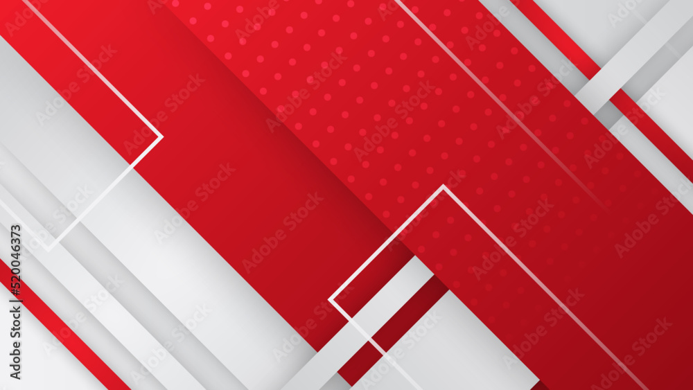 Abstract red and white geometric gradient background Stock Vector ...