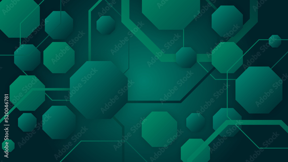 Modern dark green abstract geometric background wallpaper design ...