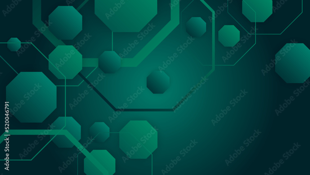 Modern dark green abstract geometric background wallpaper design ...
