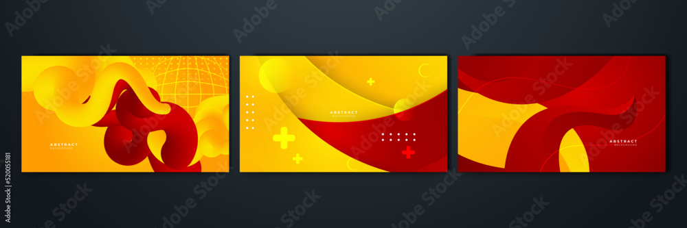 Abstract red and yellow background. Design for poster, template on web ...