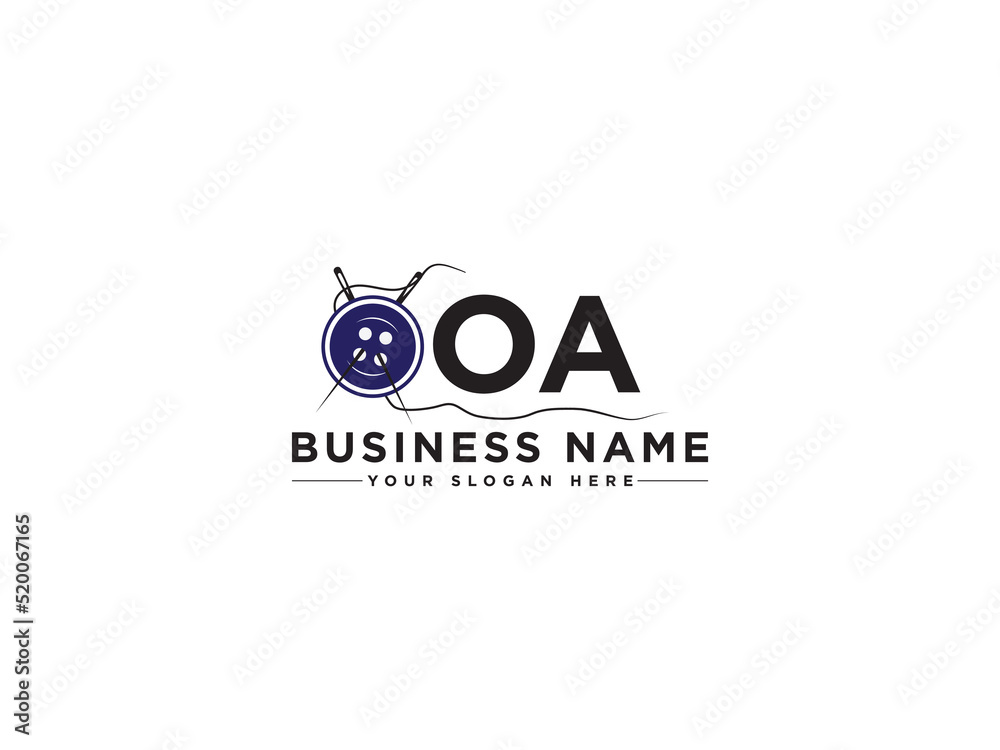 Initial OA Logo Letter Design, Letter Oa o a Logo Icon Vector Art With ...