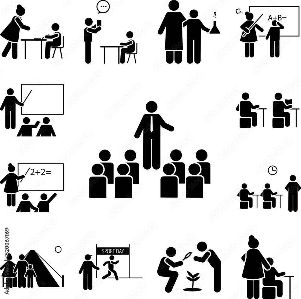 Academic, class, students icon in a collection with other items Stock ...