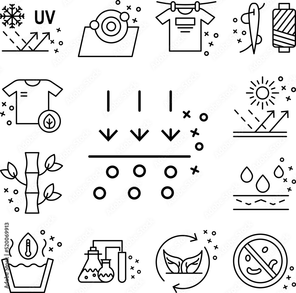 Drop textile clothes laundry icon in a collection with other items ...