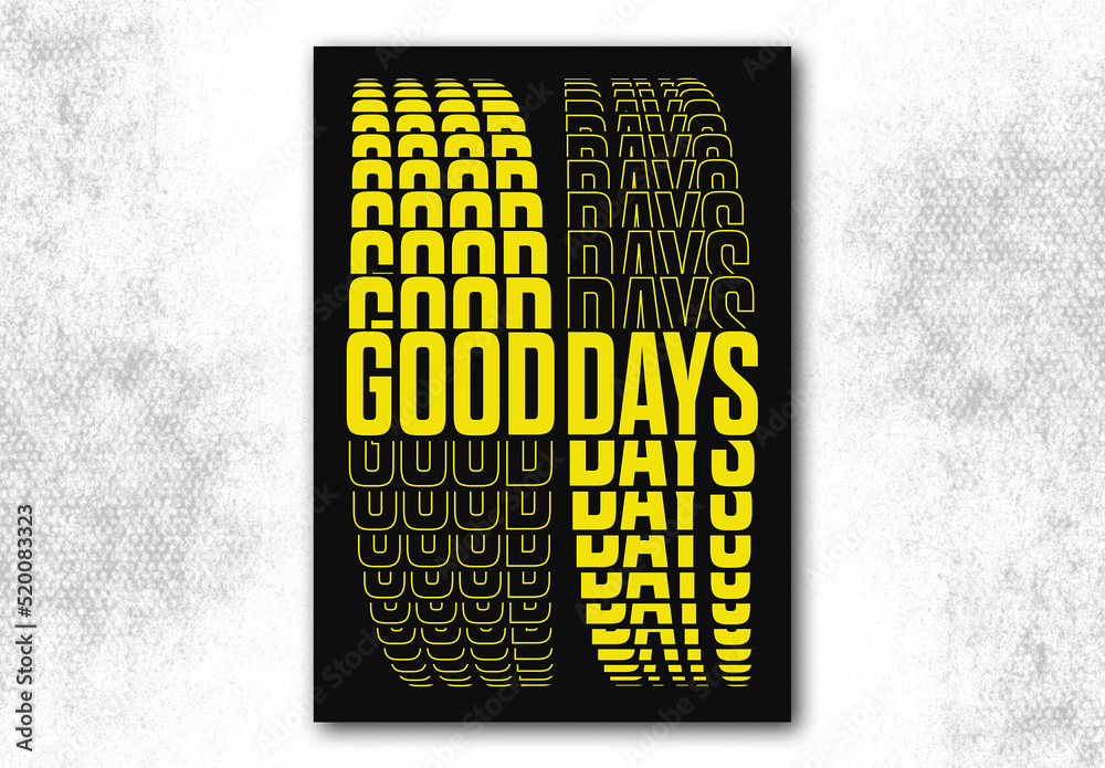 Creative Poster Layout with Stacked Text Stock Template | Adobe Stock