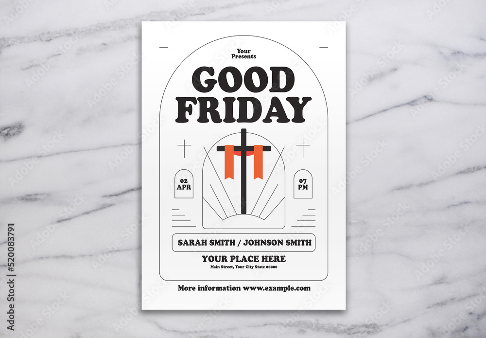 Good Friday Flyer Stock Template | Adobe Stock