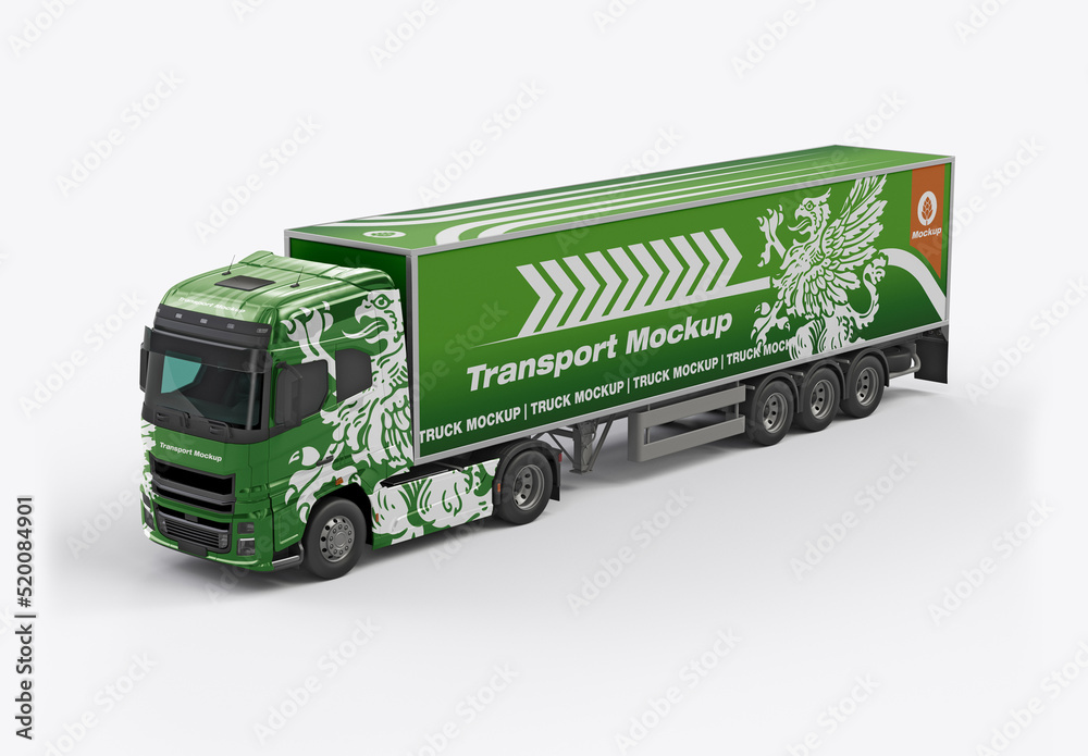 Heavy Truck Mockup Stock Template | Adobe Stock