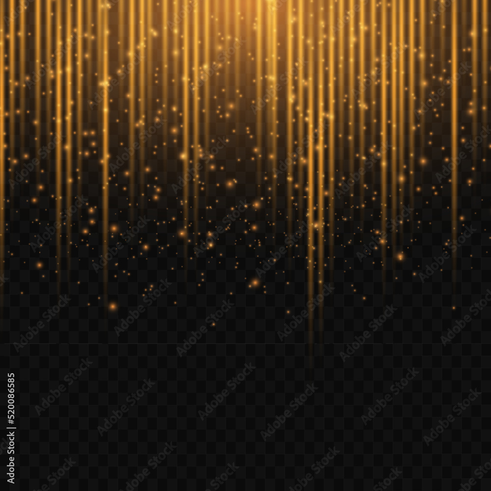 Glowing magic light effect and long trails, fire motion, vector art and ...