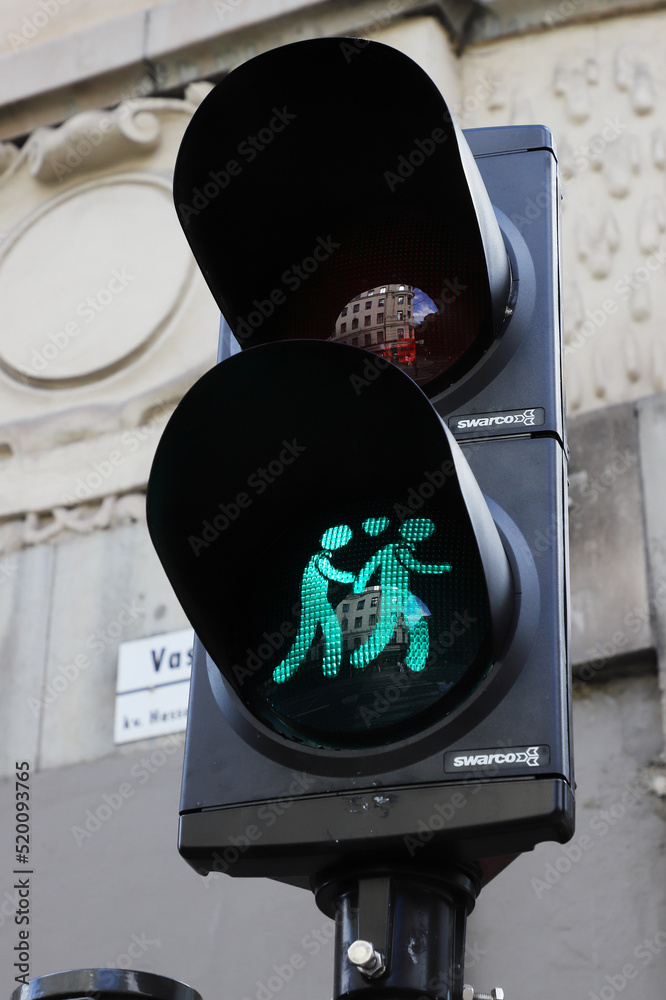 Stockholm, Sweden - July 29, 2022: The traffic signal for pedestrians ...
