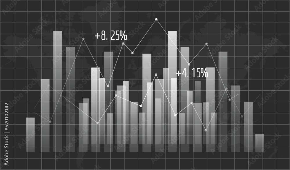 Inflation background worldwide. Graph showing increase in inflation ...