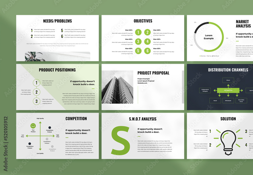 Project Proposal Presentation Layout Stock Template | Adobe Stock