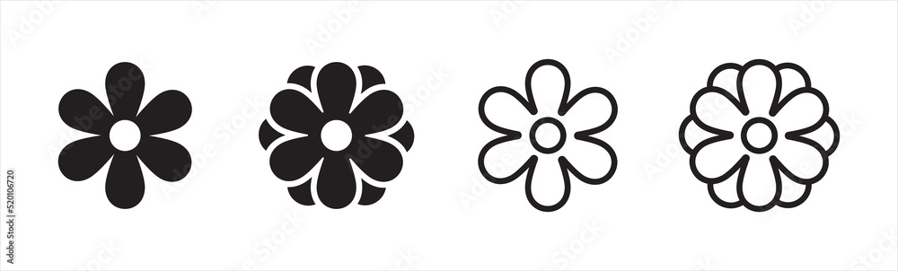 Simple Flower icon for apps and website Stock Vector | Adobe Stock